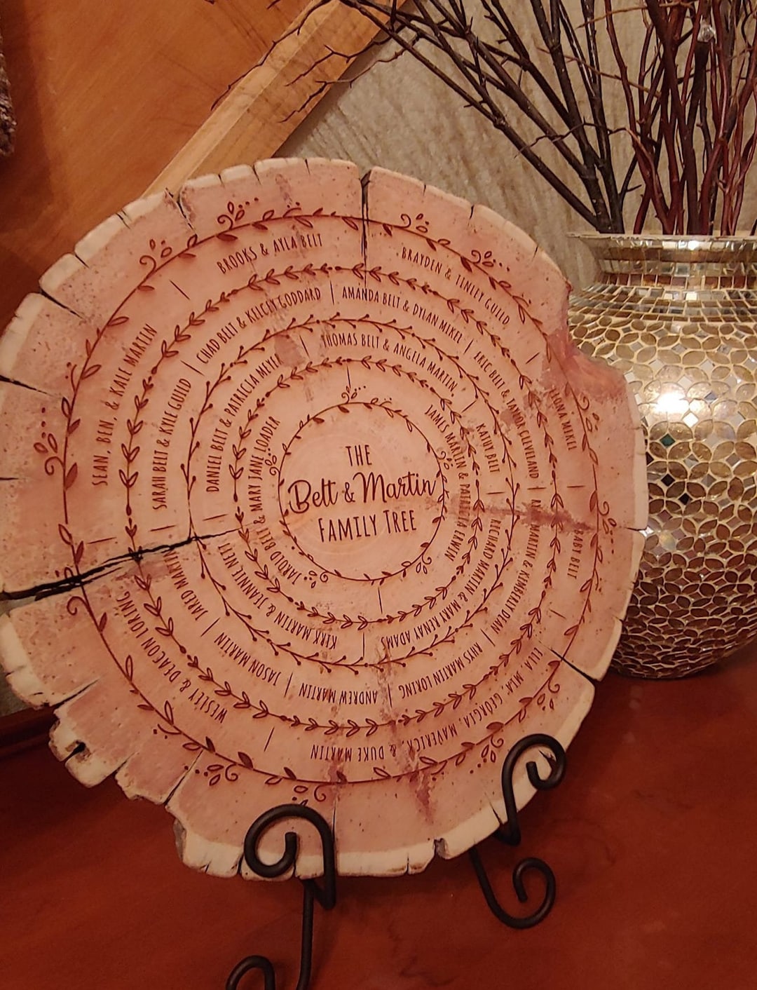 Family Tree Wood Slice - Etsy
