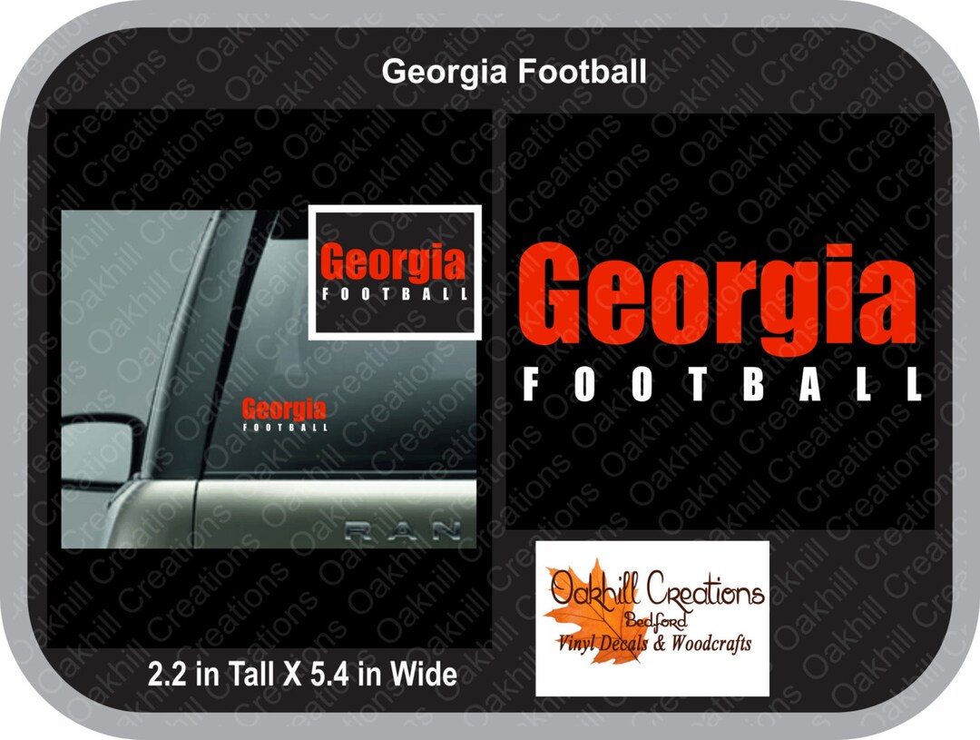 Georgia Football Car Decal Window Sticker - Etsy