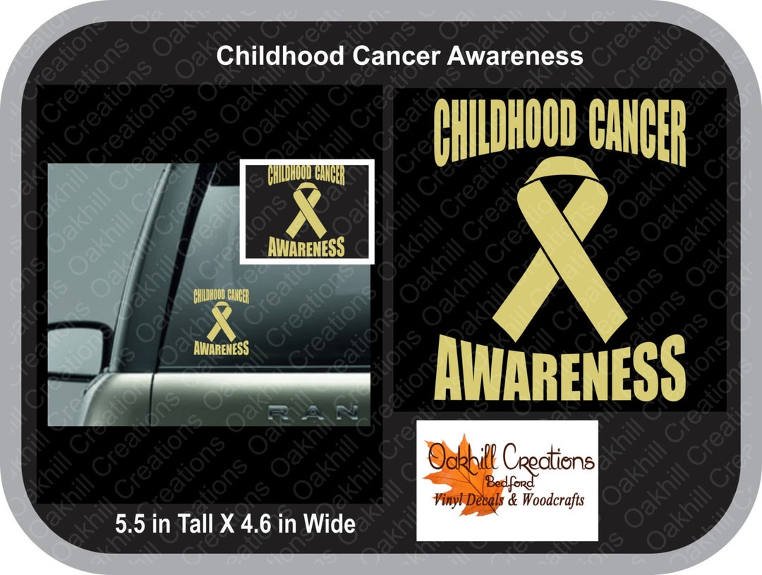 Childhood Cancer Awareness Ribbon Decal, Car Window Sticker - Etsy