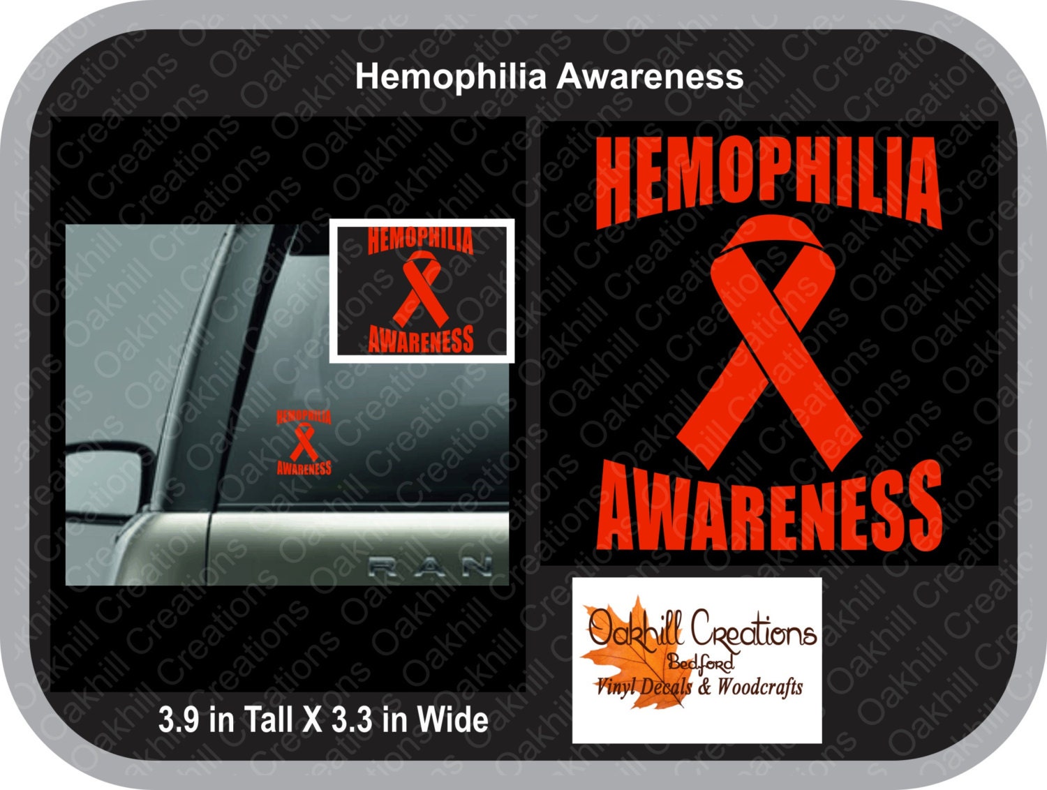 Hemophilia Awareness Ribbon Decal Sticker Window Decal - Etsy