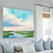 Marsh Wall Art, Colorful Shoreline Landscape Painting, Modern Coastal ...
