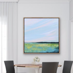 Abstract Coastal Wall Art, Fripp Island Wrapped Canvas Print, Modern ...