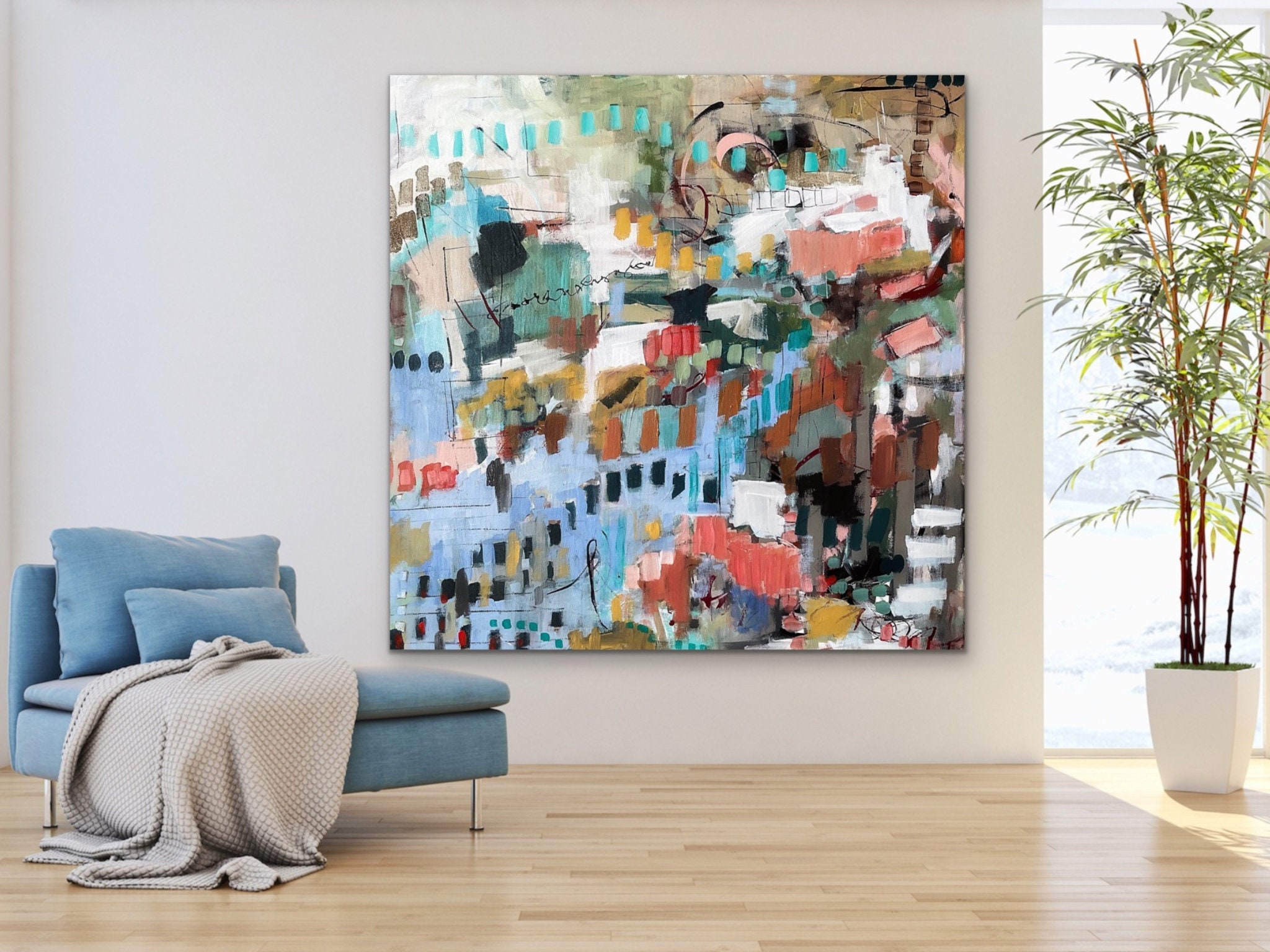 Large Abstract Art Print Lights of Florence Abstract Wall - Etsy