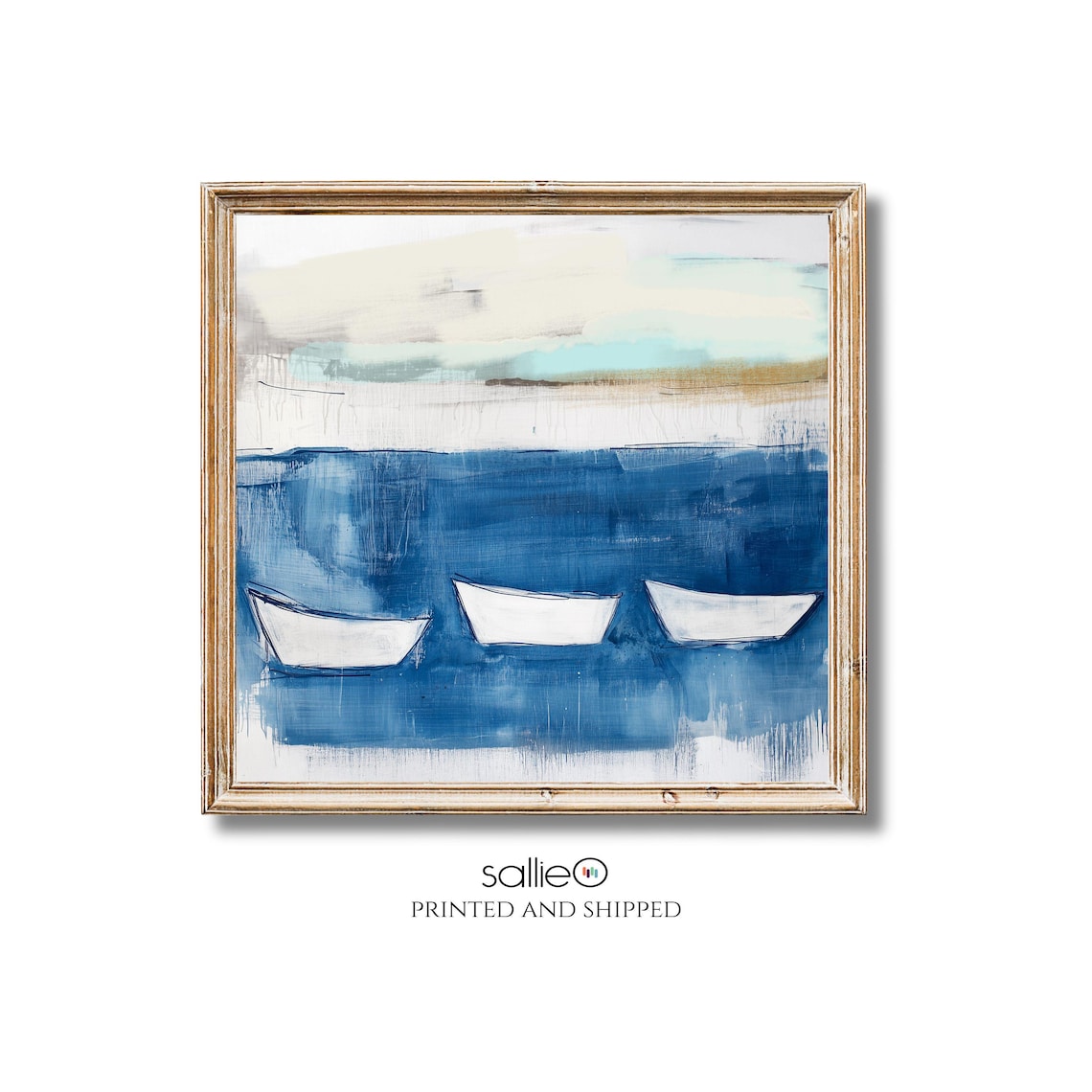 Boat Wall Art, Square Nautical Boat Print, Beach Decor Artworks ...