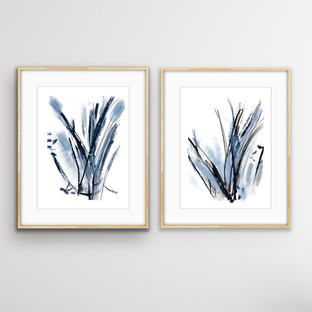 Watercolor Flower Wall Art Set of 2 Floral Artworks - Etsy