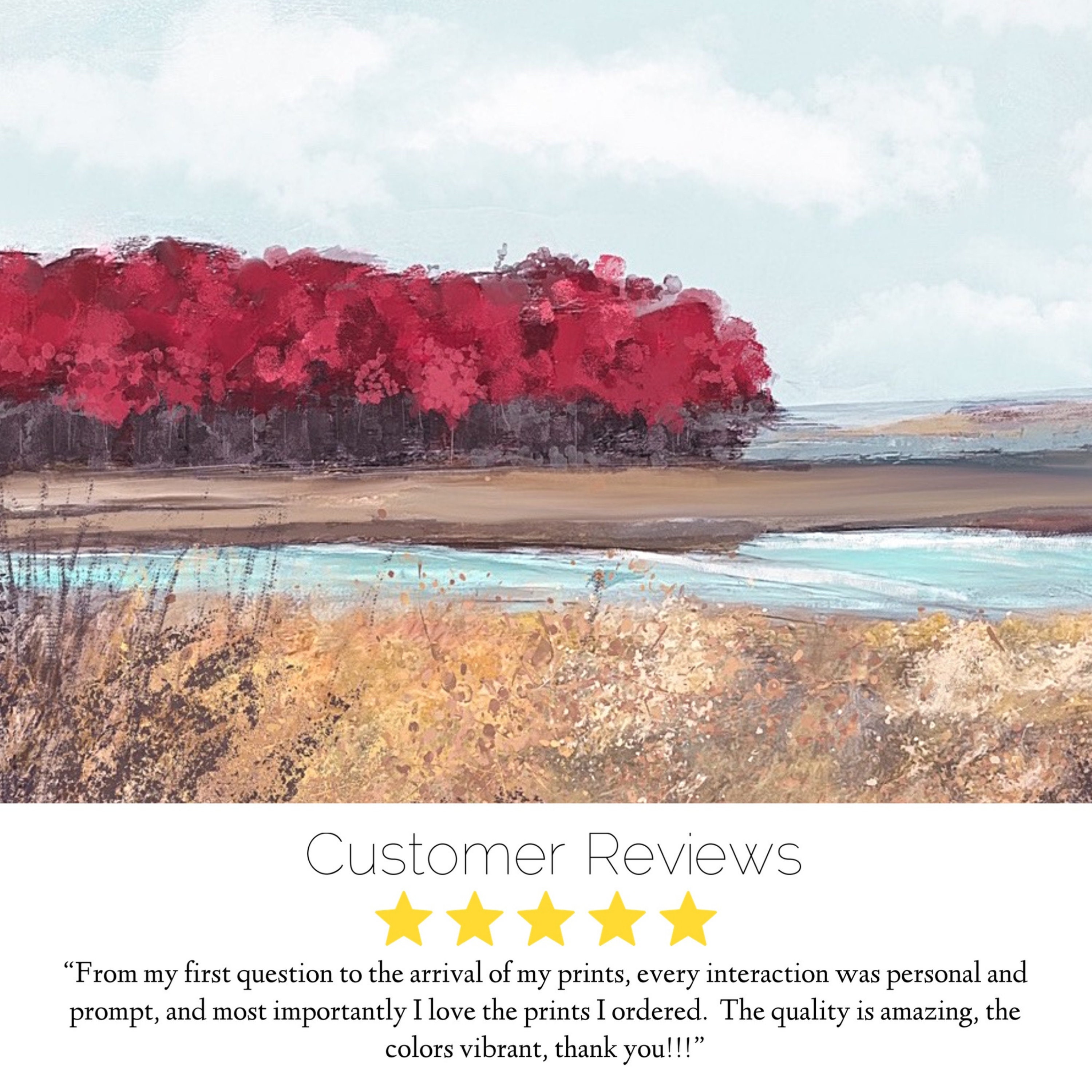 Cattails, Fine Art Print Set of 2, Landscape Painting, Grass ...