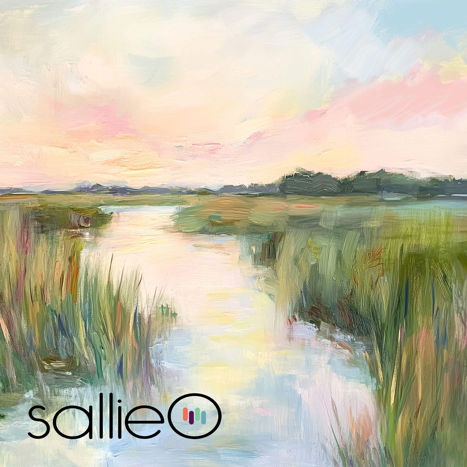 Coastal Marsh Art Print: Pastel Sunset Landscape, Southern Decor - Etsy