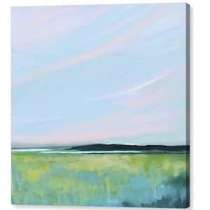 Abstract Coastal Wall Art, Fripp Island Wrapped Canvas Print, Modern ...