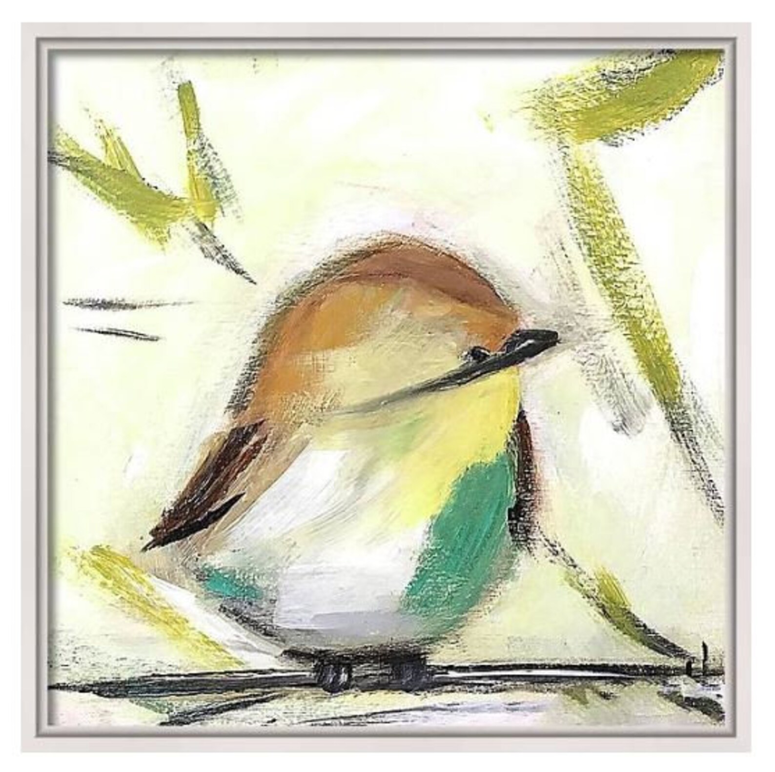 Wrens, Wren Art, Bird Painting, Bird Print, Abstract Art, Metal Wall ...