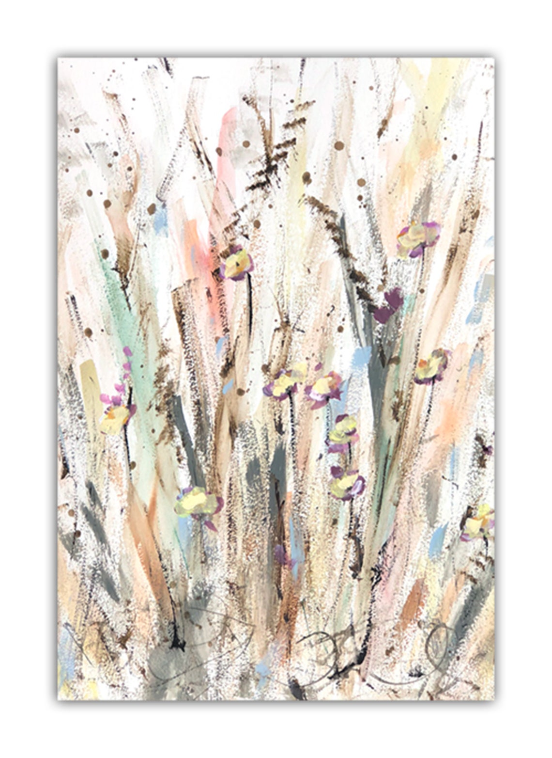 Cattails Fine Art Print Set of 2 Landscape Painting Grass | Etsy