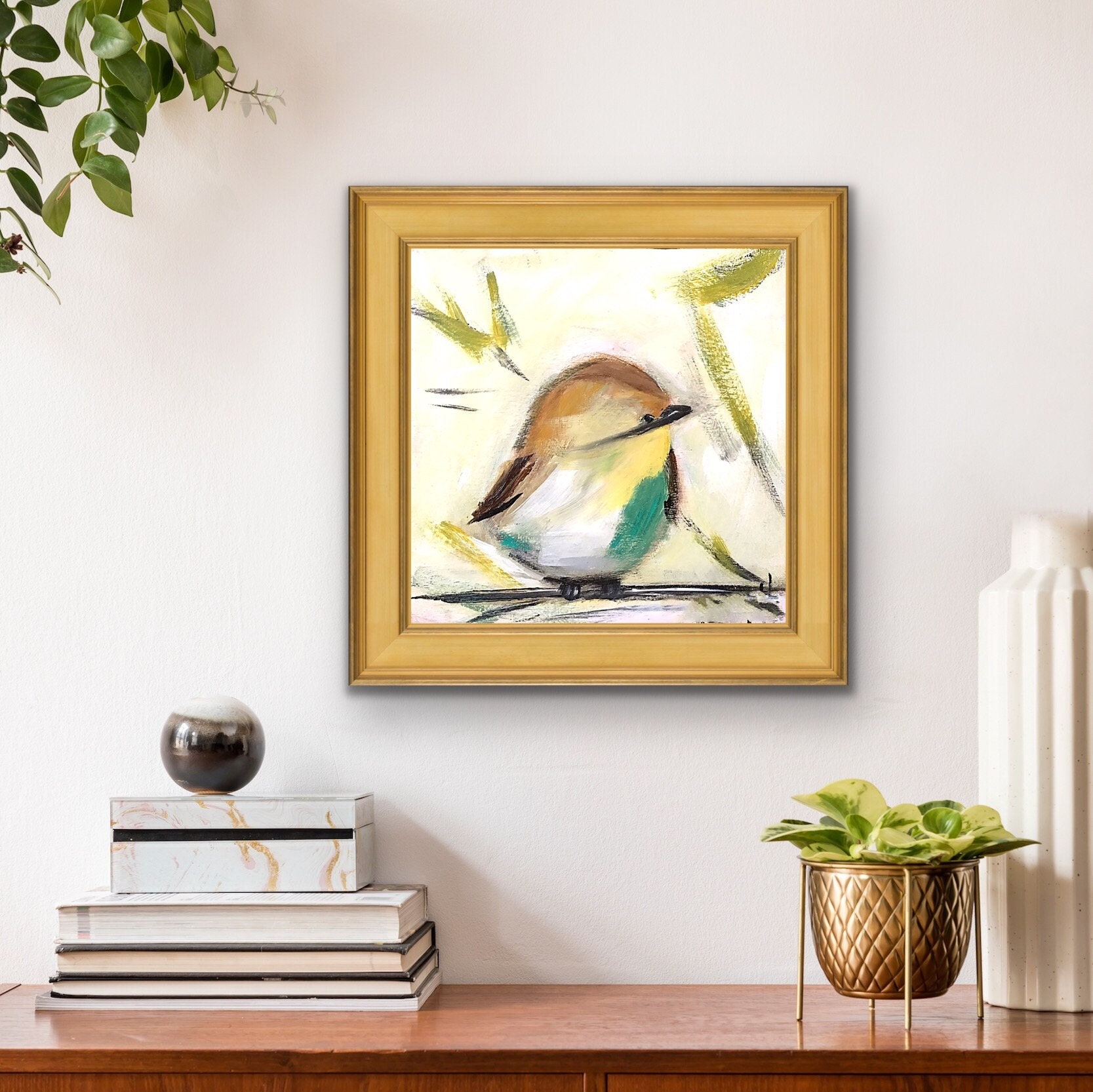 Wrens, Wren Art, Bird Painting, Bird Print, Abstract Art, Metal Wall ...