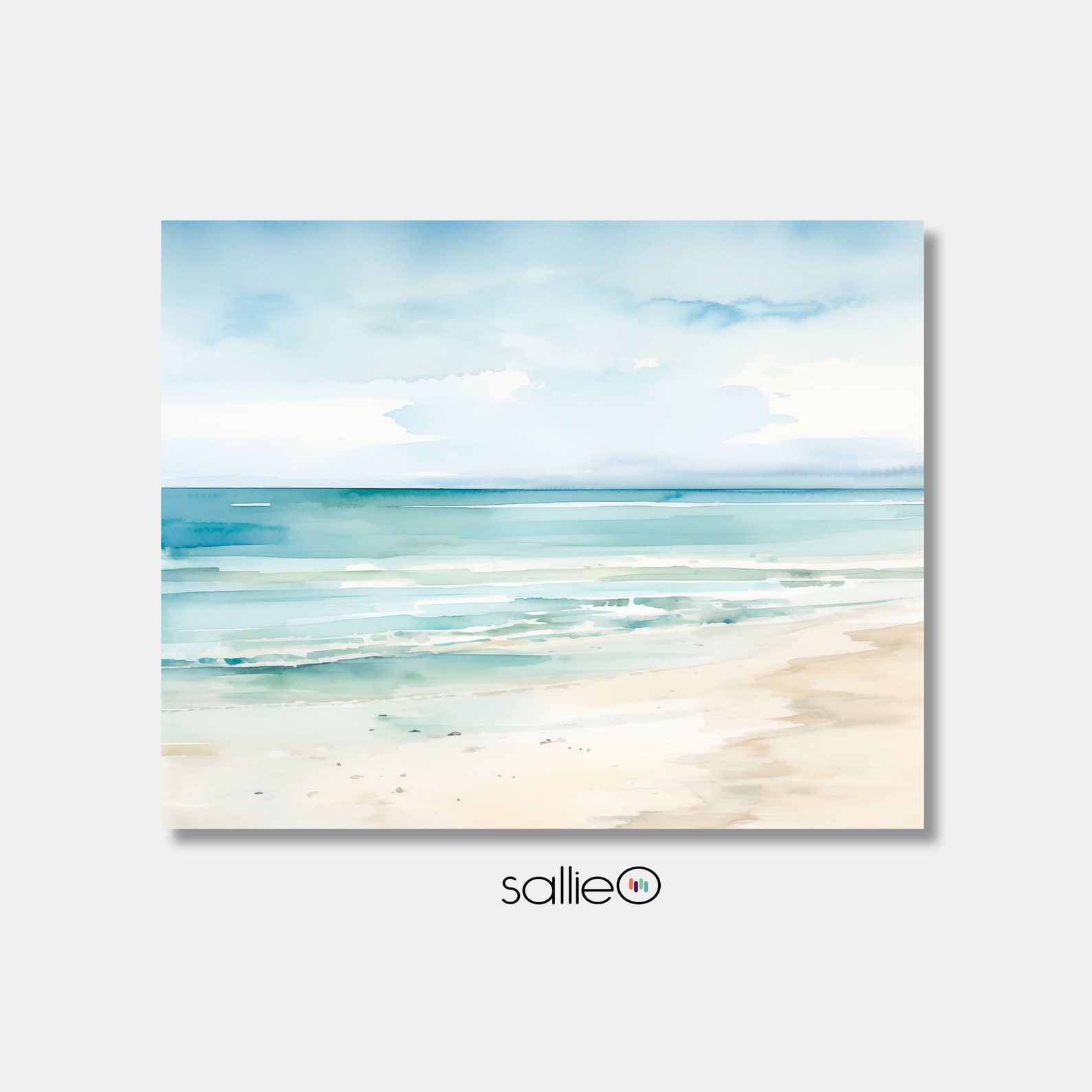 Beach Watercolor Print, Coastal Wall Art, Seascape Print, Nantucket ...