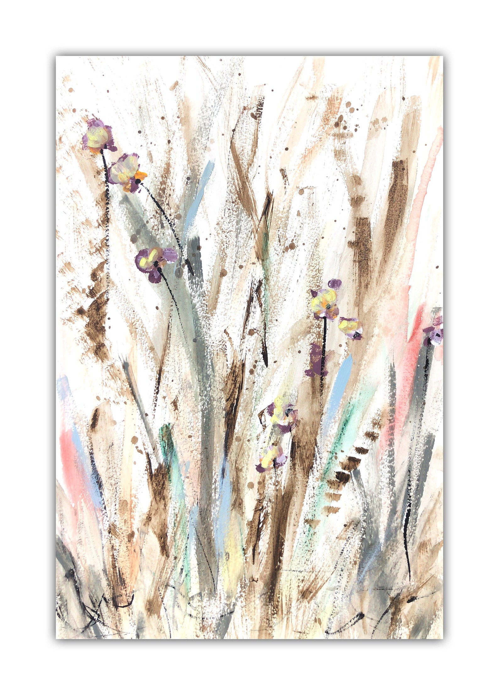 Cattails Fine Art Print Set of 2 Landscape Painting Grass - Etsy