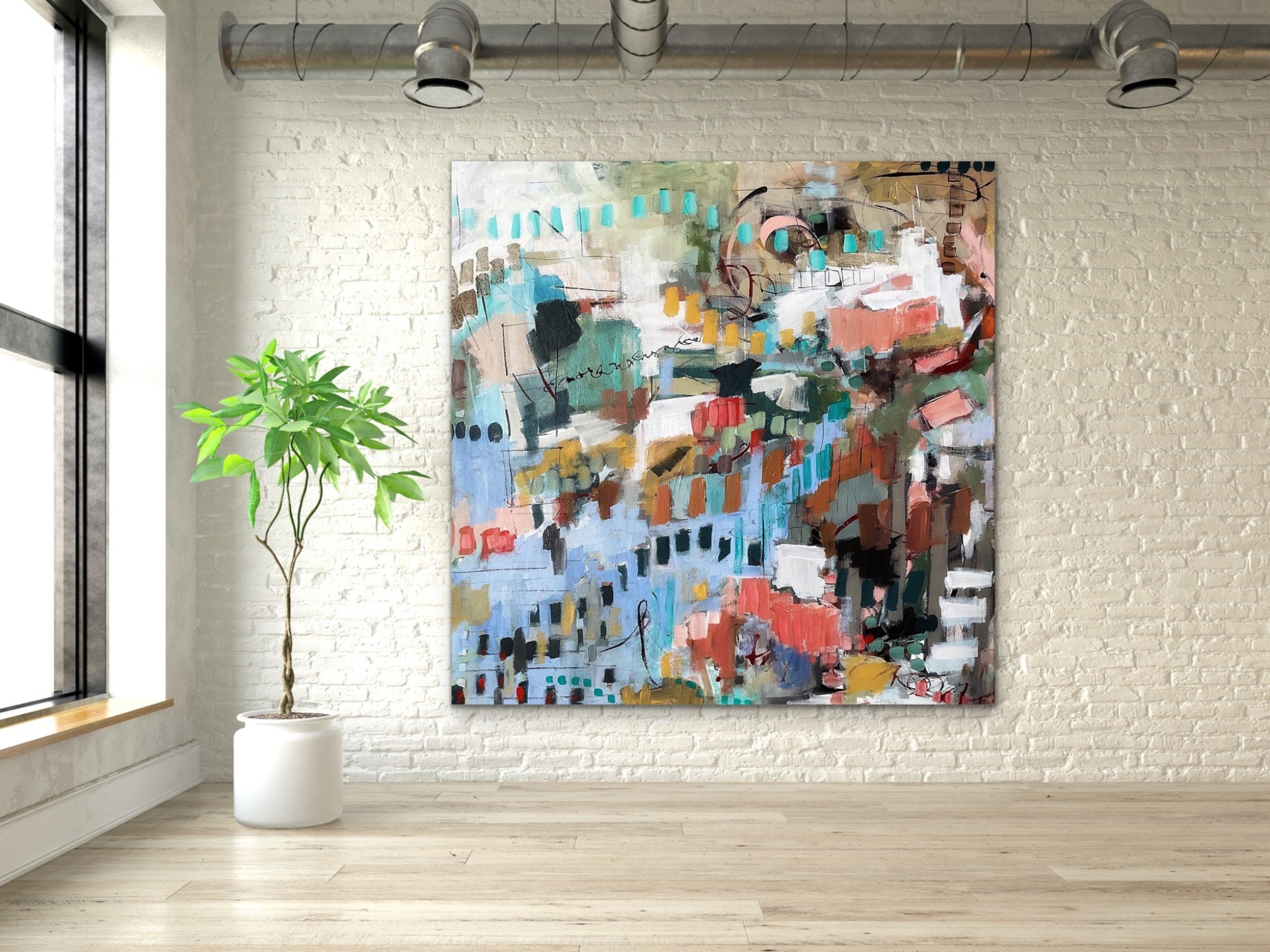 Large Abstract Art Print Lights of Florence Abstract Wall - Etsy