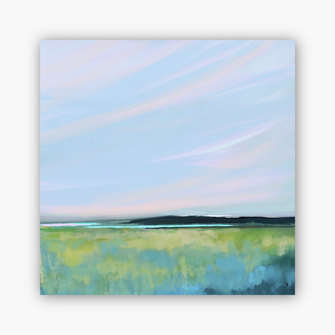Coastal Island Square Canvas Fine Art Print Fripp Island Wall - Etsy
