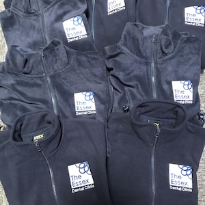 Personalised Embroidered Fleece Jacket, Ladies and Unisex Fit, Staff ...