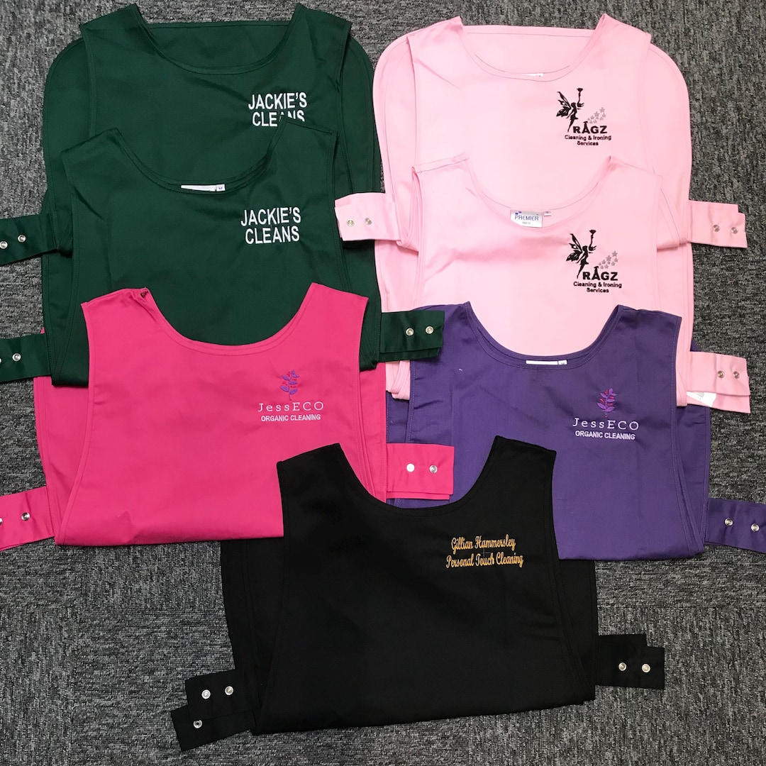 Personalised Embroidered Pocket Tabard, Unisex Fit, Staff Work Uniform ...