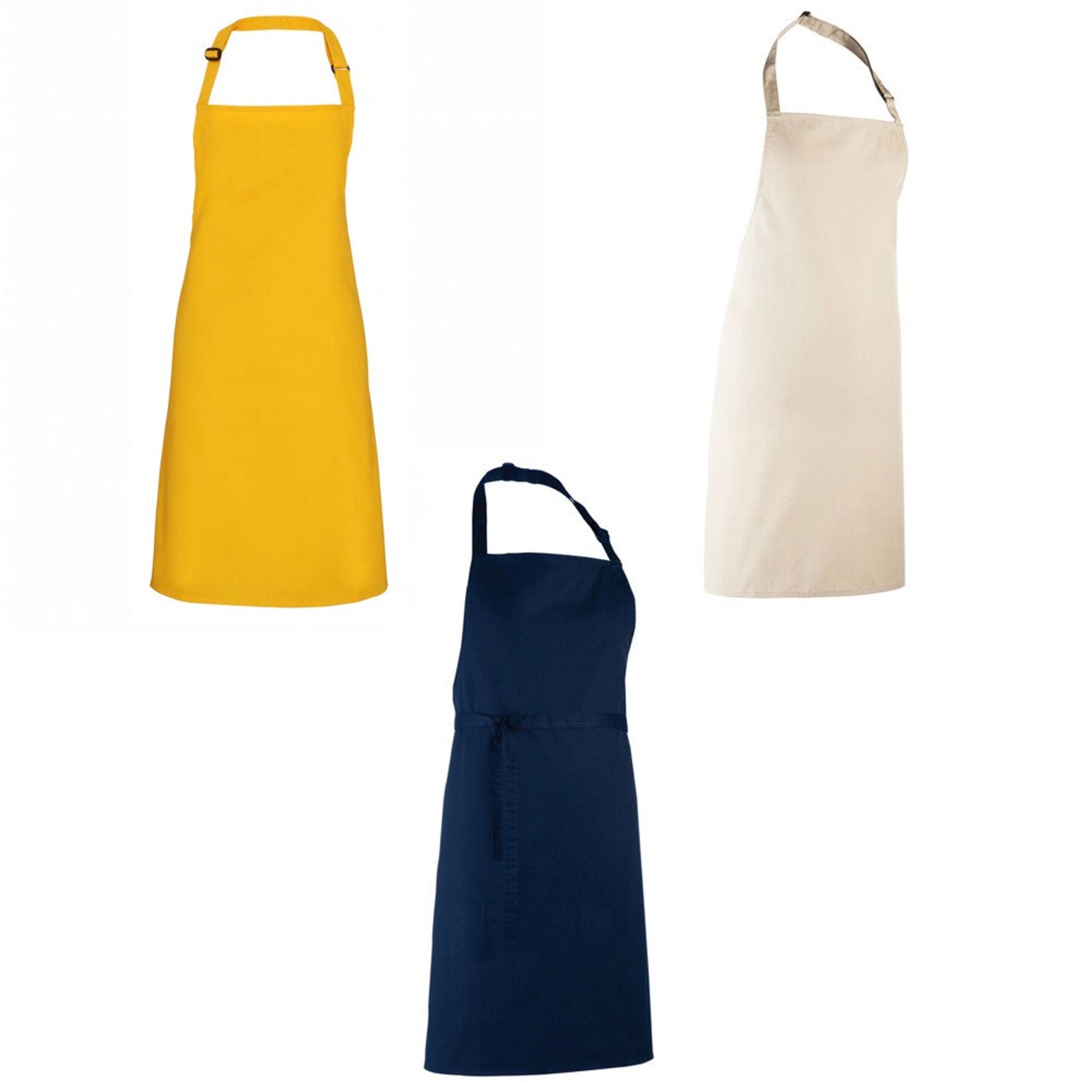 Personalised Customised Business Company Bib Aprons Printed | Etsy