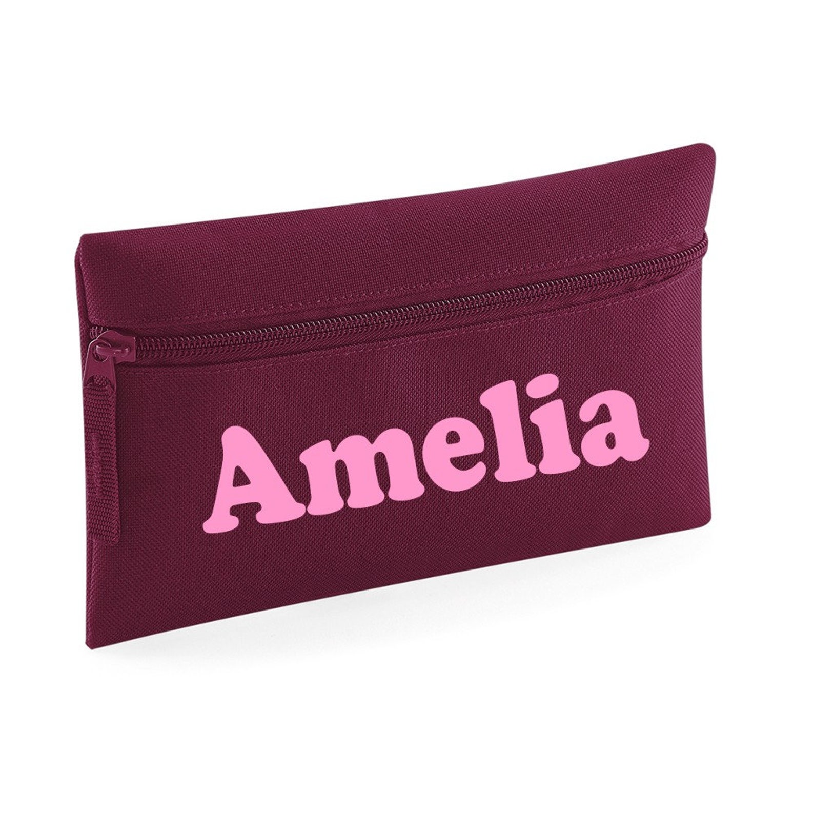 Personalised Pencil Case 9 Colours And Print Colours Back To Etsy Uk