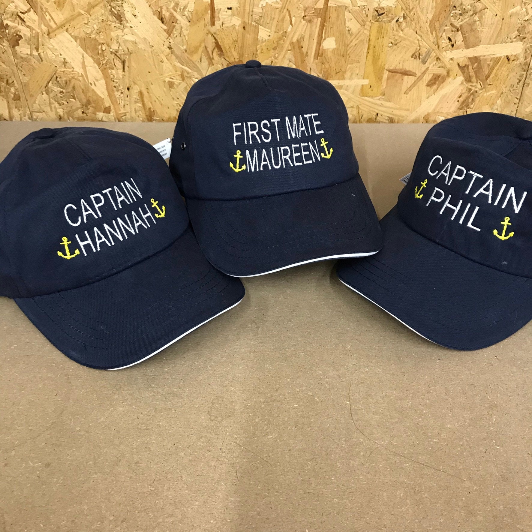 Personalised Embroidered Navy Yachting Boating Caps Hat - Etsy UK