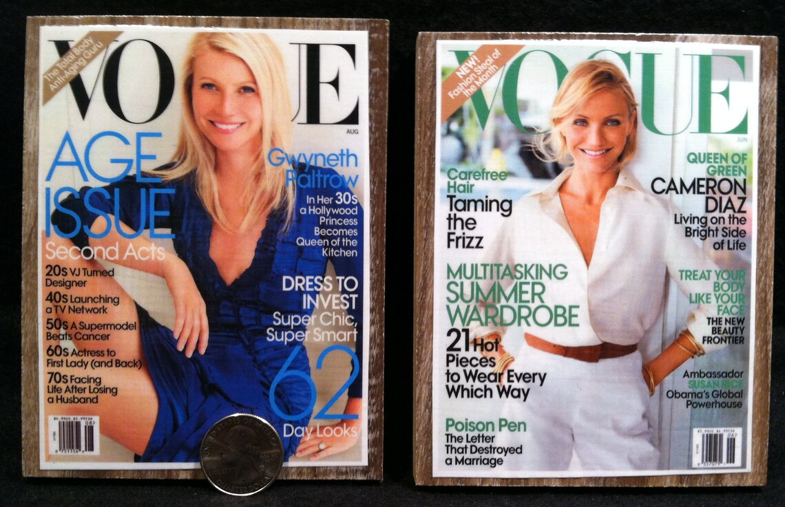 Set of 8 Vouge Magazine Cover Magnets 2005-2011 - Etsy