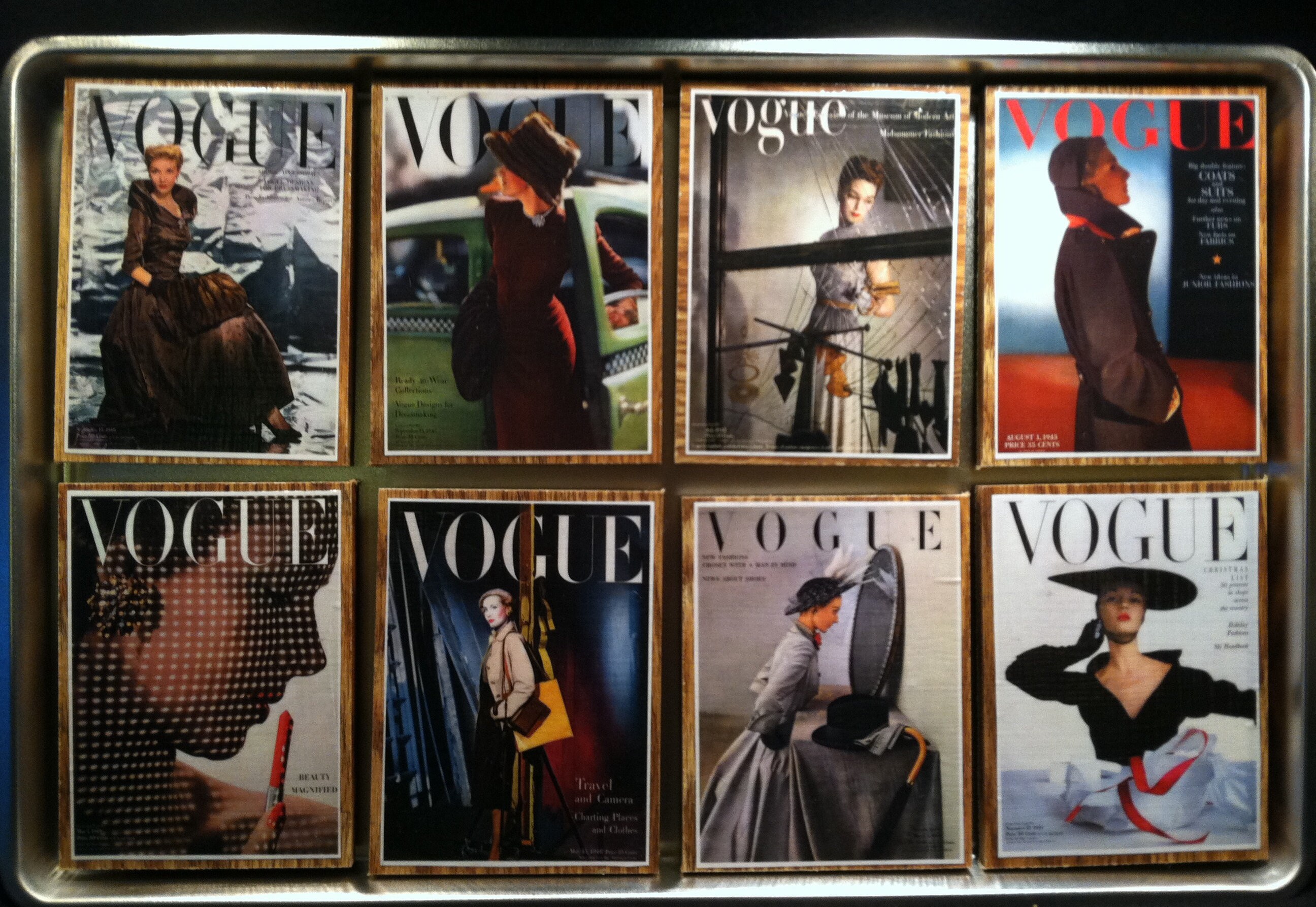 Set of 8 Vintage Vouge Magazine Cover Magnets 1943-1949 - Etsy.de