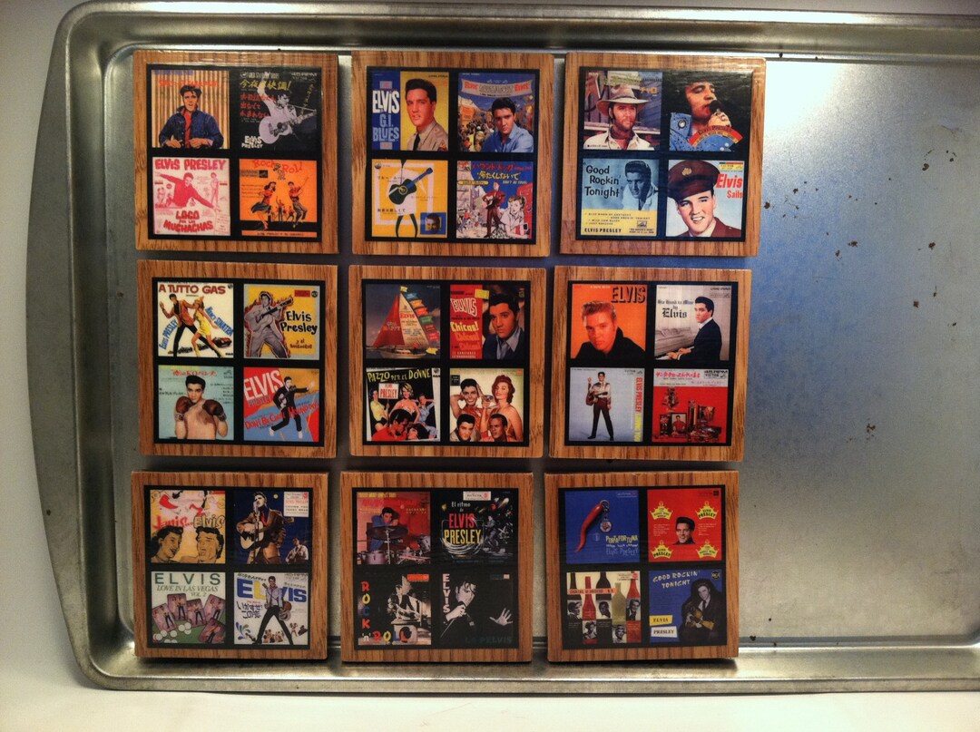 Set of 9 Elvis Presley Magnets - Album Covers - Etsy