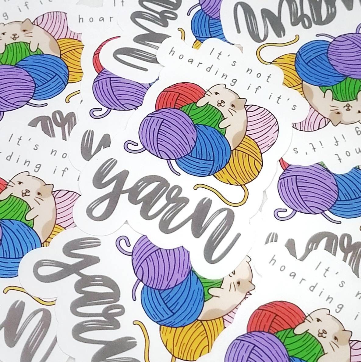 Crochet and Knitting Funny Stickers // Stationary for Yarn | Etsy UK