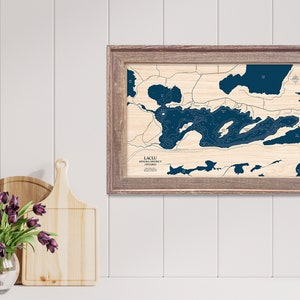 Laclu Map, Lake Lulu Map, Wood Lake Map, Custom Lake Map, Custom Lake ...