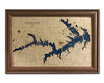 3d Lake Map Bob Sandlin - Etsy