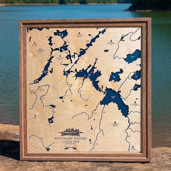 Boundary Waters Map - Etsy