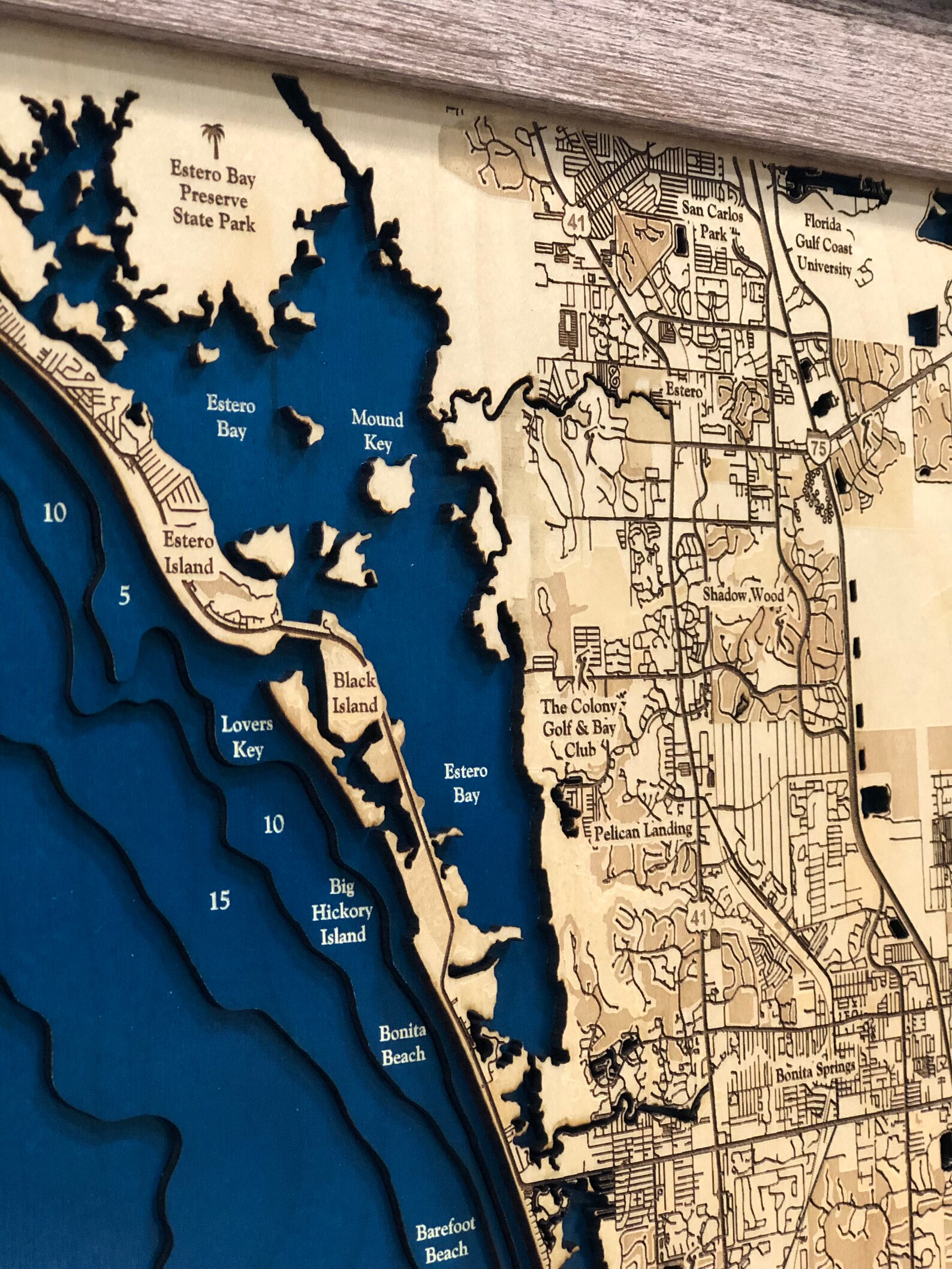 Bonita Map Bonita Springs Map Custom Wood Map 3D Wall - Etsy