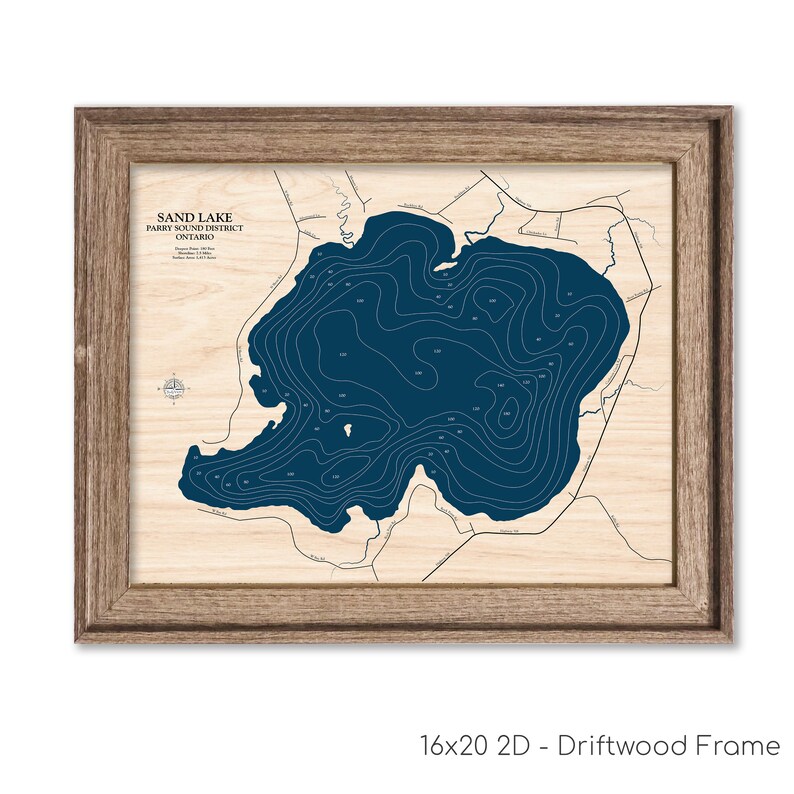 Sand Lake Map Wood Lake Map Custom Lake Map Custom Lake - Etsy