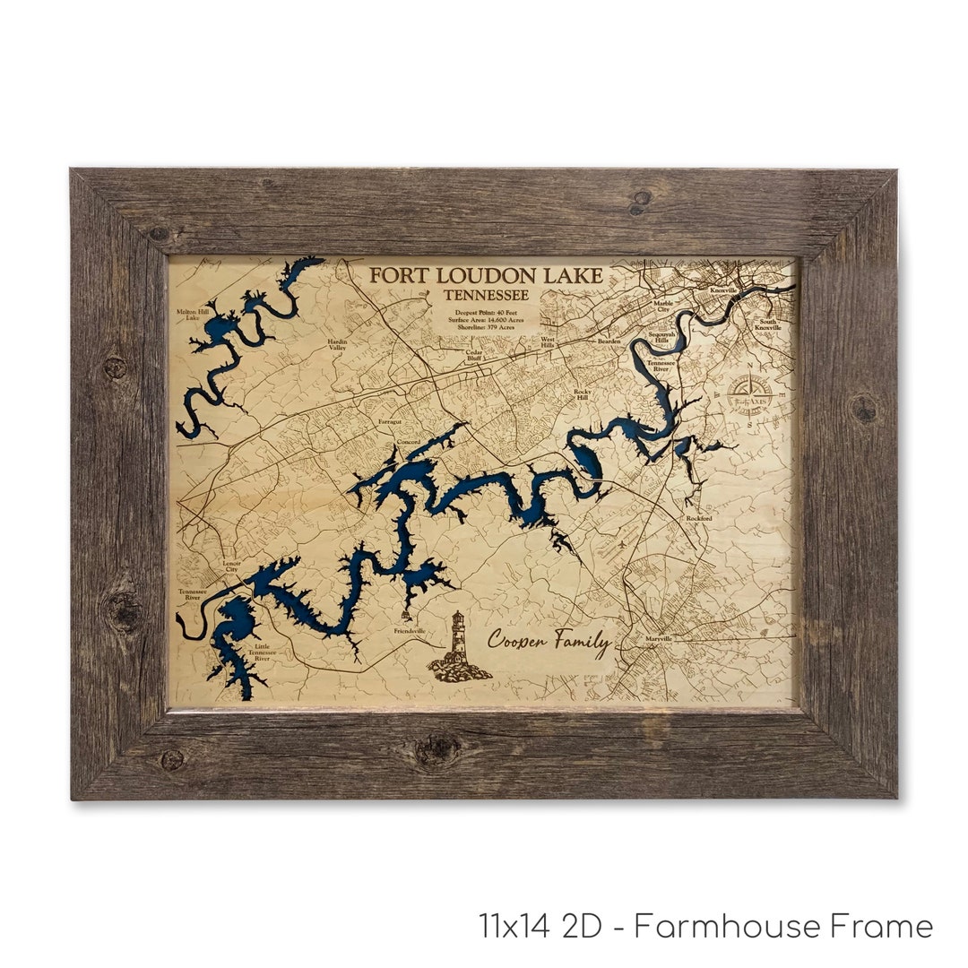 Fort Loudon Lake Map, Fort Loudon Lake, Wood Lake Map, Wood Lake Sign ...