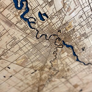 St. Joe River Map, Custom Wood Map, 3D Wall Art, Contour Map Lake House ...