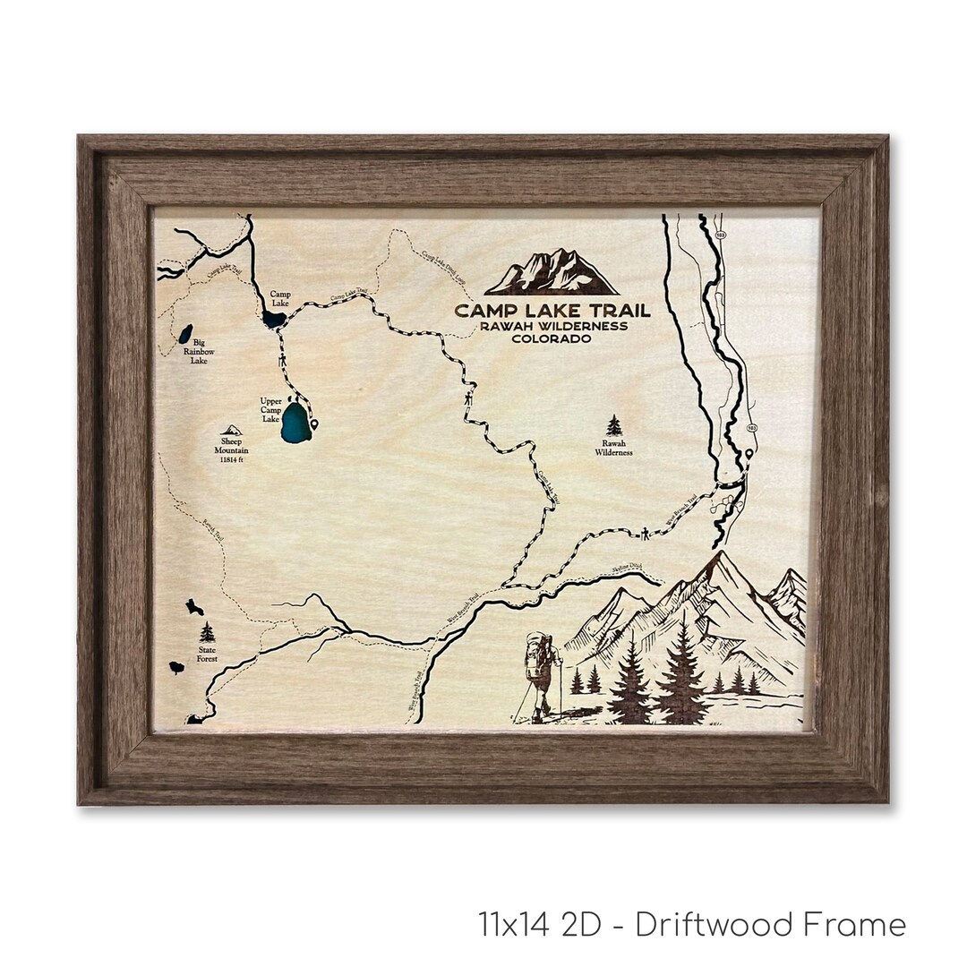 Camp Lake Trail Map, Rawah Wilderness Map, Camp Lake Trail, Camp Lake ...