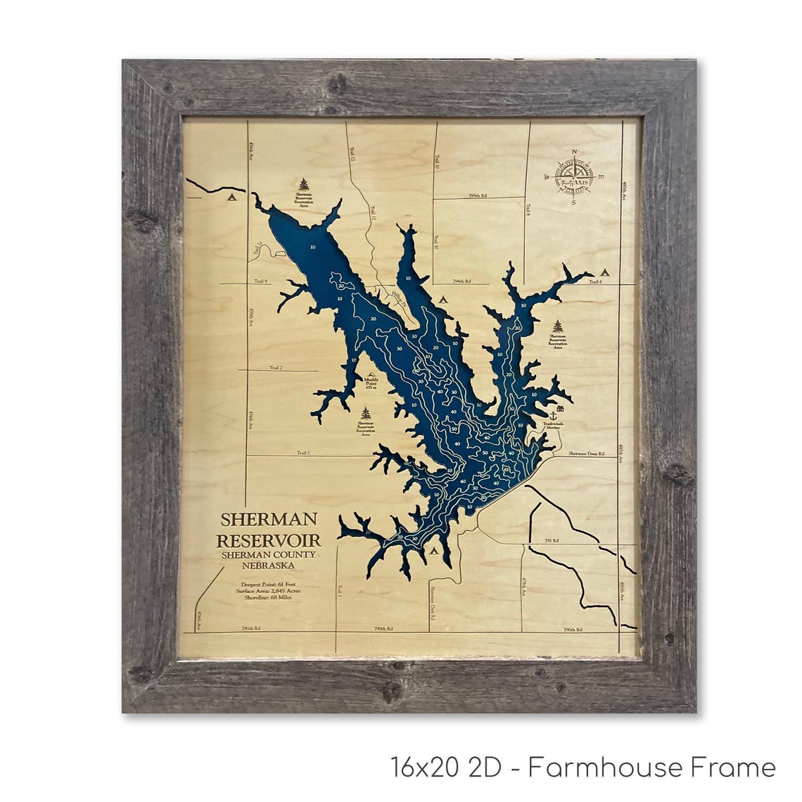 Sherman Reservoir Map, Sherman Reservoir, Wood Lake Map, Wood Lake Sign ...