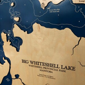 Big Whiteshell Lake Map, Custom Wood Map, Lake Map, 3D Wall Art ...