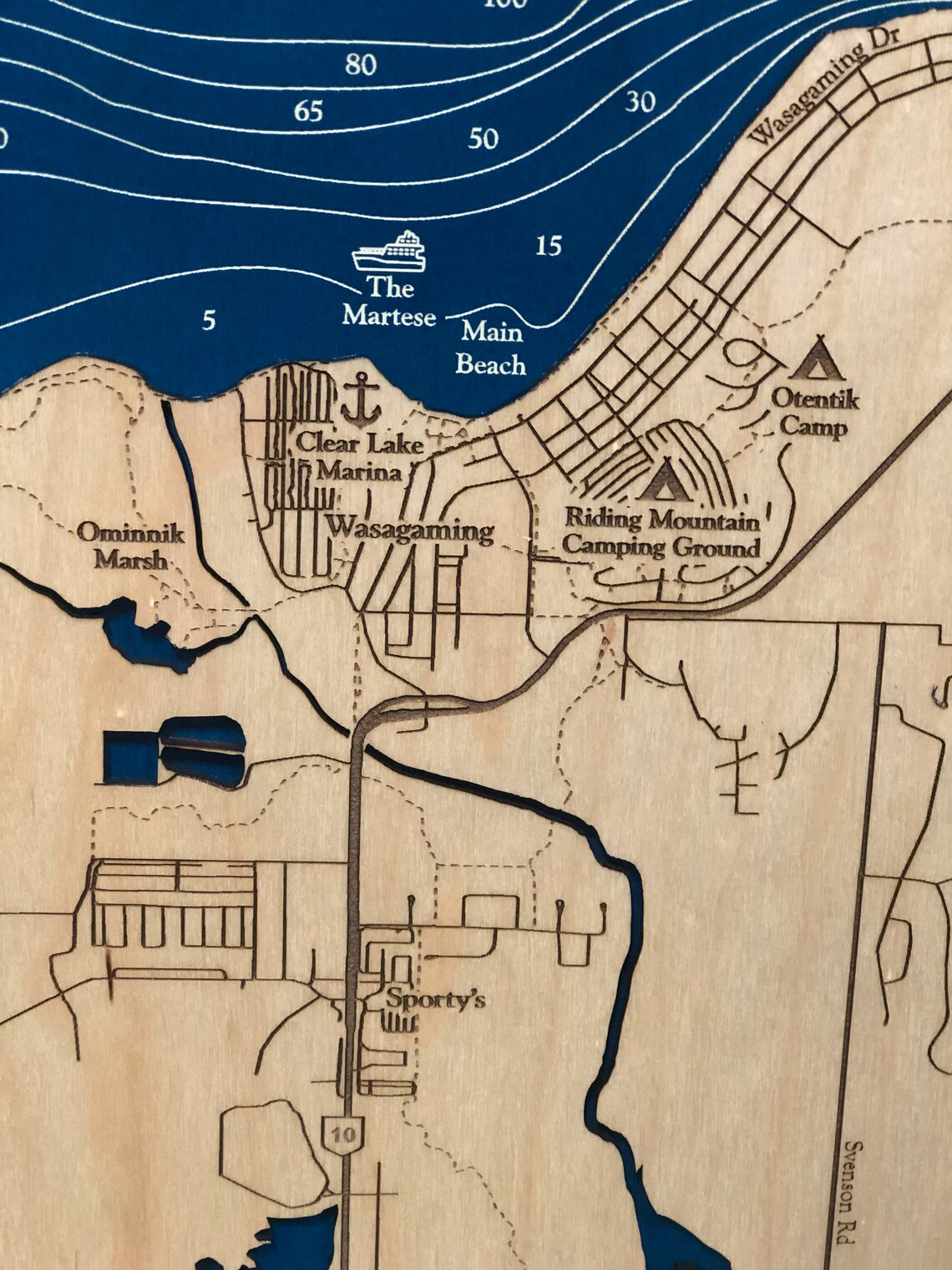 Clear Lake Map Custom Wood Map Lake Map 3D Wall Art | Etsy