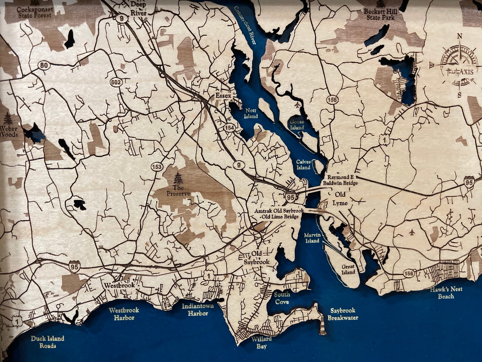 Old Lyme Map Old Saybrook Map Connecticut Map Long Island - Etsy