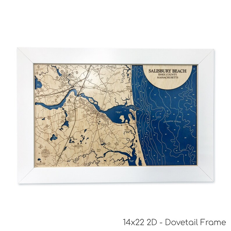 Salisbury Beach Map Seaside Map Massachusetts Coast MA Map - Etsy