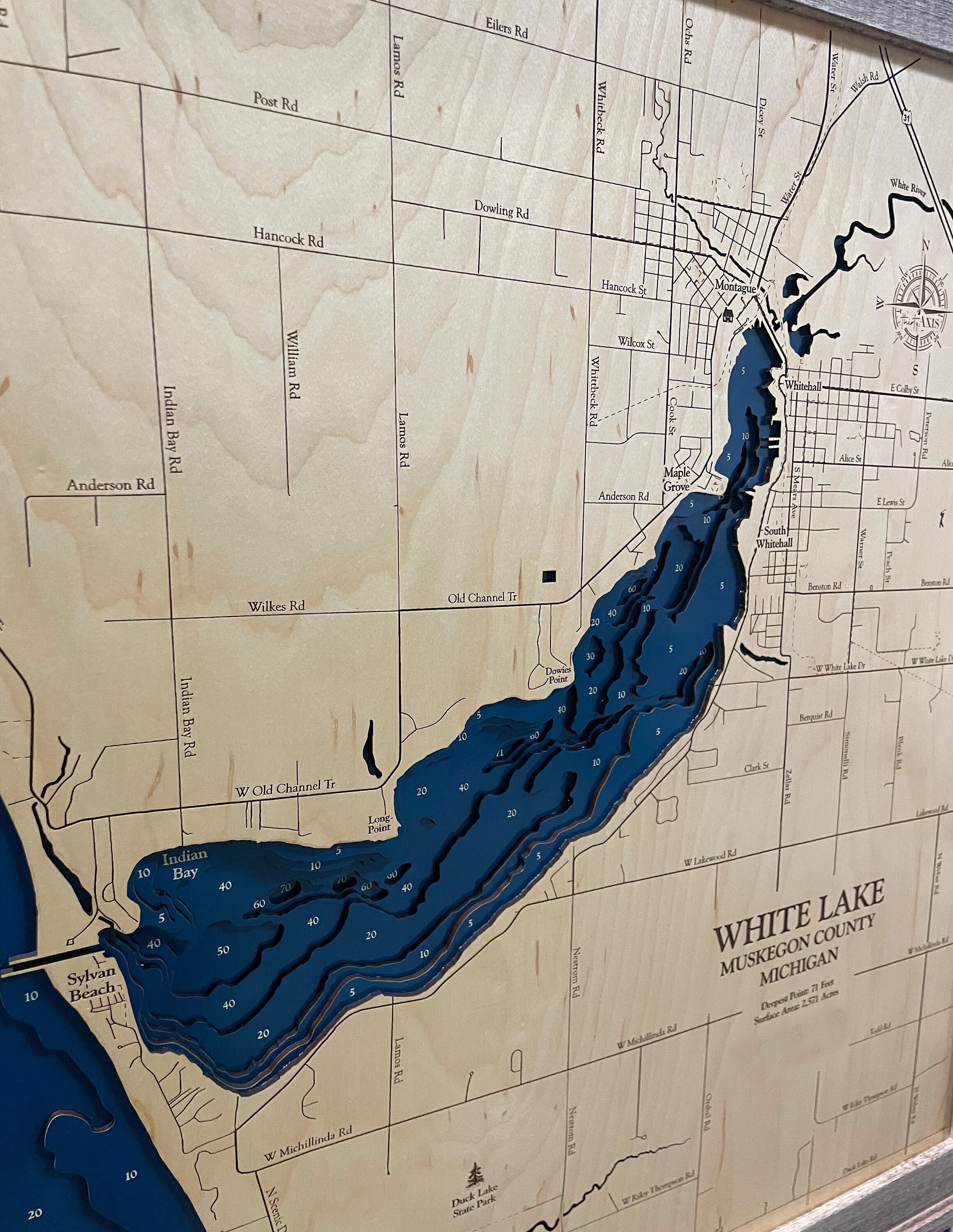 White Lake White Lake Map Lake Map Lake Michigan Map Great - Etsy