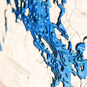 Lake Eufaula, Custom Wood Map, Eufaula Map, Lake Map, 3D Wall Art ...