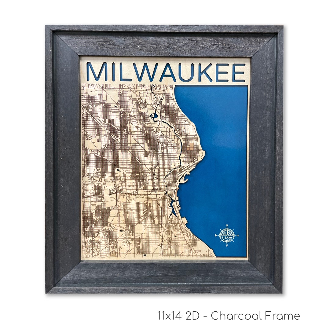 Milwaukee Wood City Map - City Gift - Apartment Décor - Closing Gift ...