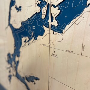 Holcombe Flowage Map, Custom Wood Map, Custom Lake Art, 3D Wall Art ...