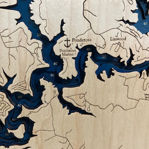 Nolin Lake Map, Nolin Lake, Wood Lake Map, Wood Lake Sign, Lake Art ...