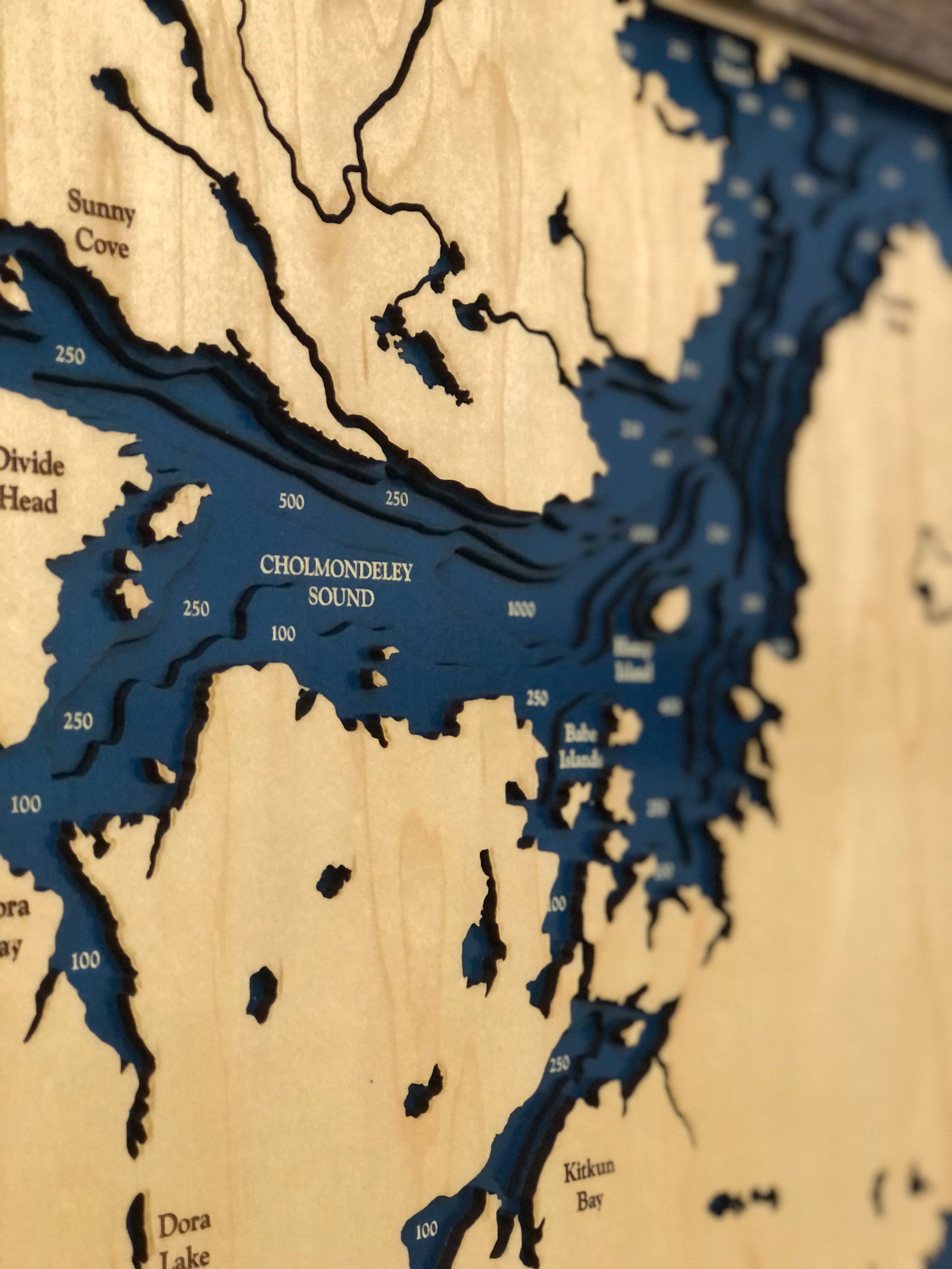 Chomondeley Sound Map Alaska Coast Map Custom Alaska Map - Etsy