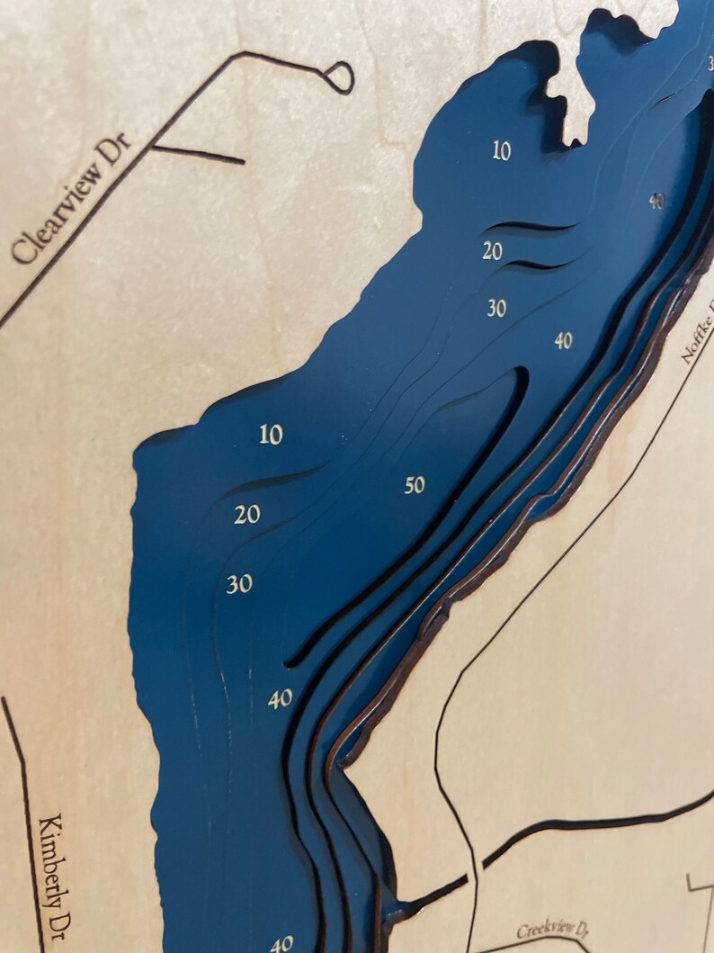 Duncan Lake Map Michigan Lake Map Custom Lake Map Custom - Etsy