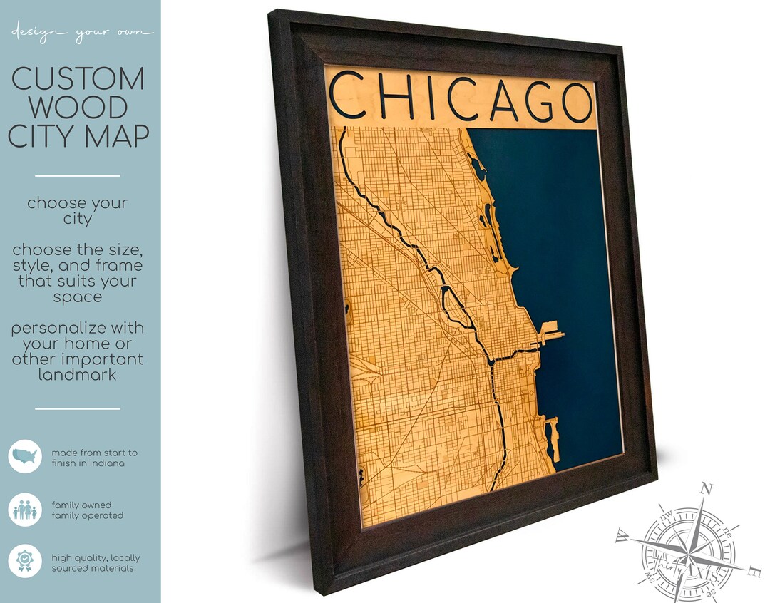 Custom Wood City Map, City Map, City Sign, Custom City Map, Apartment ...