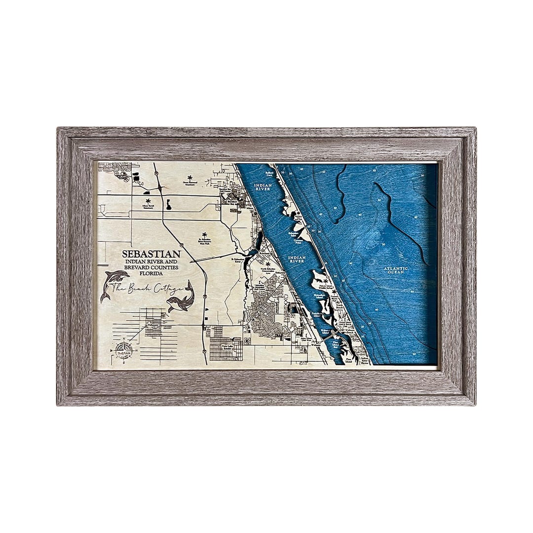 Sebastian Map, Sebastian Florida, Space Coast Map, Florida Map, Beach ...